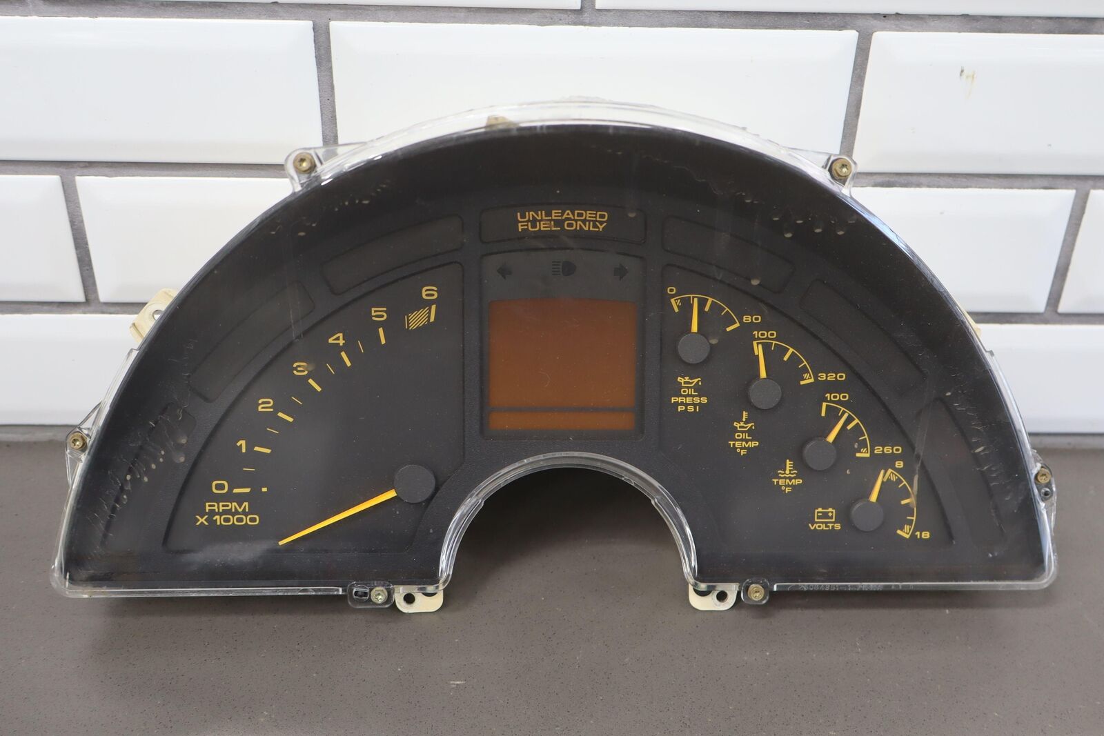 92-93 C4 Corvette OEM Speedometer Instrument Cluster Yellow Lettering ...